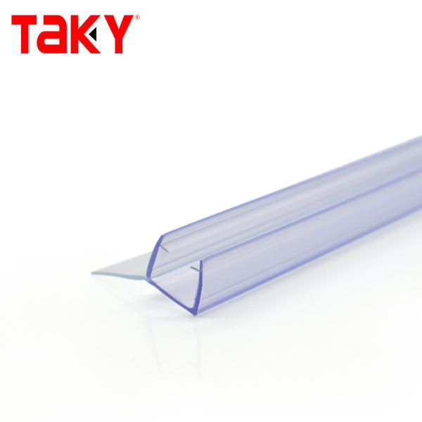 Quality Transparent PVC Waterproof Seal Strips for Sliding Bathroom Glass Door 6-12mm Width for sale