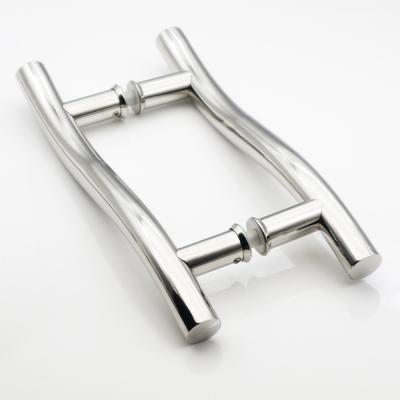 China SUS304 Stainless Steel H Type Glass Door Handle Sample 1-3 Working Days Finish SSS/PSS for sale