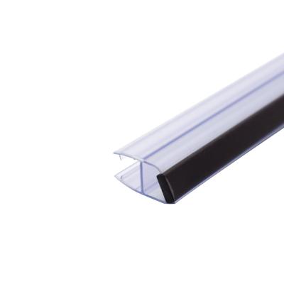 China 6-12 mm Shower Room Glass Sealing Waterproof Strips with PVC Magnetic Shower Door Seal for sale