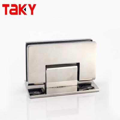 中国 H プレート ステンレス 鋼 青銅 フレームレス ピボット 壁 シャワー ガラス ドア ハンジ 販売のため