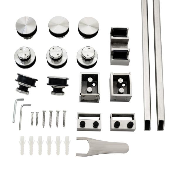 Quality Highly Resistant to Corrosion 304 Stainless Steel Frameless Shower Sliding Door Hardware for sale