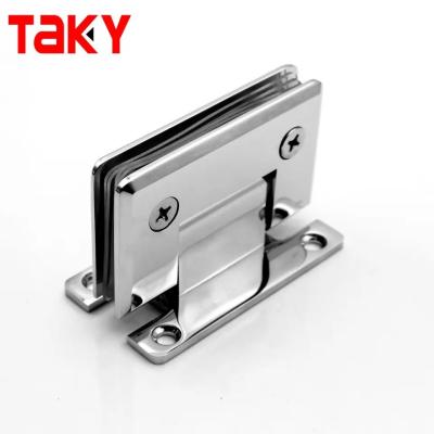 China Hotel Bathroom H Type Stainless Steel Mirror Shower Glass Door Hinges 12mm Bevel Edge for sale