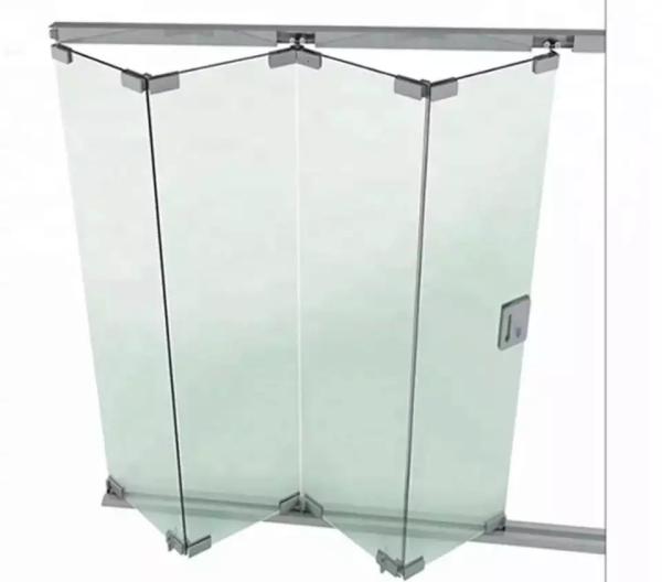 Quality Zinc Alloy Glass Hardware Sliding Folding Frameless Glazing Systems Interior for sale