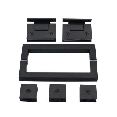 China Glass Door Pull Handle Set For Door With Door Window Handles And Square Glass Clamps for sale