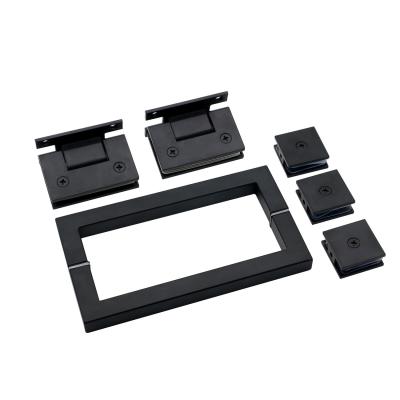 China Glass Door Pull Handle Set For Door With Door Window Handles And Square Glass Clamps for sale