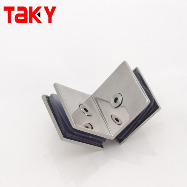 Quality Durable 45*45mm Shower Clamps for Tempered Glass Mounting in Corner of Bathroom for sale