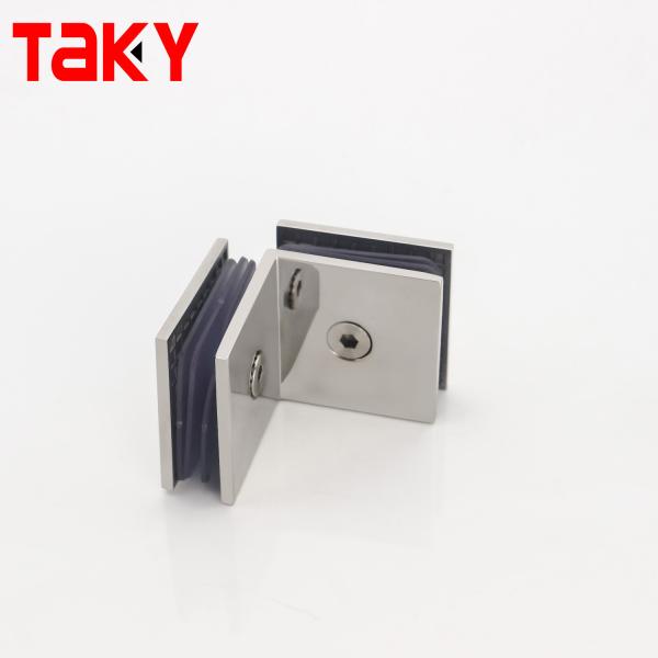 Quality Durable 45*45mm Shower Clamps for Tempered Glass Mounting in Corner of Bathroom for sale