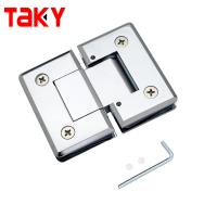Quality 180 Degree Stainless Steel Shower Door Glass Clamp Hinge for Long Life Laundry for sale