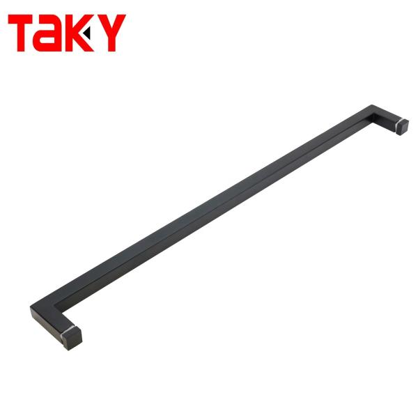 Quality 8-12mm Door Thickness Stainless Steel Square Shower Door Handle with Handle for sale