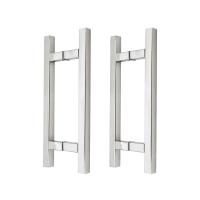 China Shower Door Knobs with Polish Finish Vertical Stainless Steel Pull Handle and SS 304 for sale