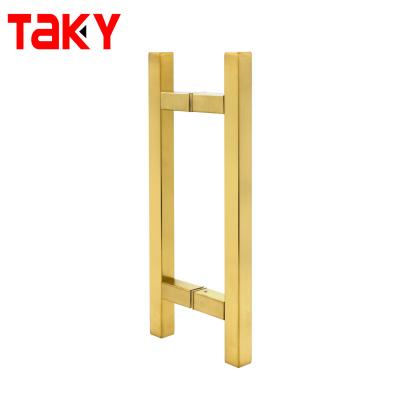 China 11 Inch Puxadores para Porta de Vidros Stainless Steel Brushed Gold Door Pull Handle for sale