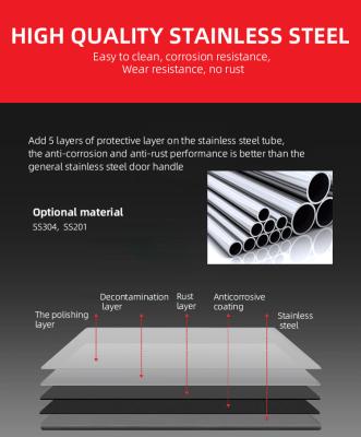 중국 현대 디자인 스테인레스 글래스 문 손잡이 판매용