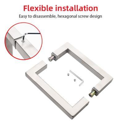 중국 현대 디자인 스테인레스 글래스 문 손잡이 판매용