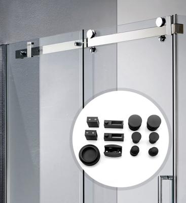 Cina 48mm Ruota oro doccia Roller porta pesante vetro scorrevole sistema hardware kit stile americano in vendita