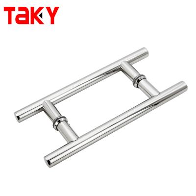 China Exterior Stainless Steel Glass Door Pull Handle for 600mm Long Bathroom Shower Room for sale