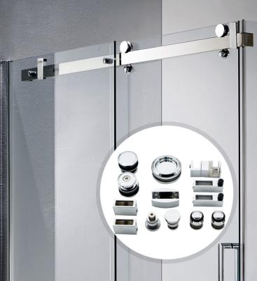 Hoogwaardige raamloze zinklegering glijdend glazen deur hardware douche deur hardware kit