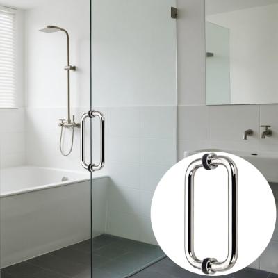 중국 스테인레스 스틸 304 전자기 은 둥근 튜브 슬라이딩 유리 문 손잡이 판매용