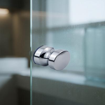 China Round Door Knob Shower Glass Door Handle Knob for Frameless Sliding Shower Glass Door for sale