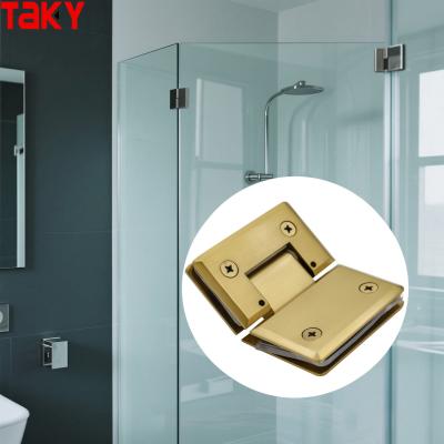 China Square 135 Degree Gold Plated Glass to Glass Shower Screen Hinge for sale