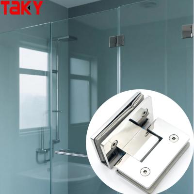 China Glass Door Accessories Stainless Steel 8-12mm Frameless Shower Glass Door Hinge for sale