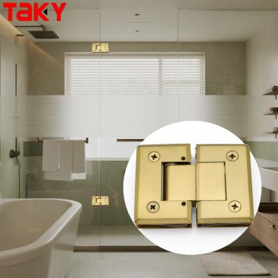 China Satinless steel 180 Degree Glass to Glass Hinge Mount Shower Glass Door Hinge for sale