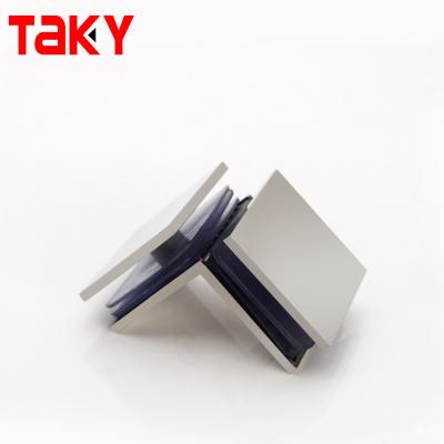 China Shower Corner Clamp Brackets Railing Holder Hinge Shower Clamps Tempered Glass Door Clamp for sale