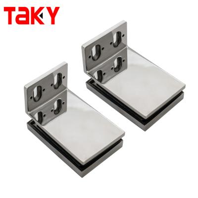 Cina Cerniera di doccia in vetro lucidato a 90 gradi per vetro da 8-12 mm in ottone massello in vendita