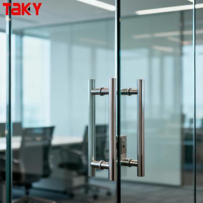 Cina Maniglia per porta lucidata per doccia in acciaio inossidabile Maniglia per porta interna in vetro push push in vendita