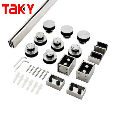 Chine Raccords en verre modernes, système de porte en verre trempé, quincaillerie de porte coulissante de douche sans cadre en acier inoxydable à vendre