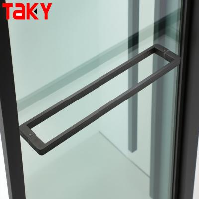Cina Maniglia per porta nera contemporanea Maniglia per porta scorrevole in vetro per bagno in acciaio inossidabile Maniglia per doccia in vetro in vendita