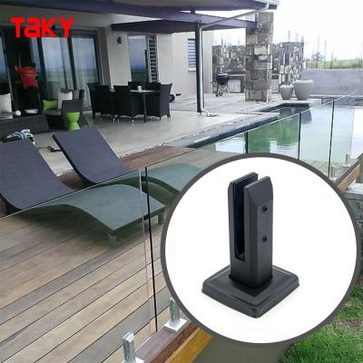 China High Quality Stainless Steel Modern Black Glass Spigot Clamp Post Railing Pool for sale