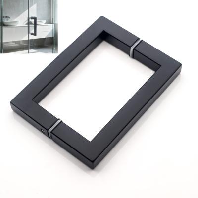 China Hig Quality Customizable Stainless Steel Square Tube Glass Door Handle for sale