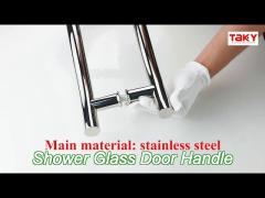 sus304 stainless steel h type glass door handle sample 1-3 working days finish sss/pss