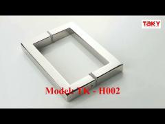 polished chrome finish stainless steel square pivot glass door handle with and sample