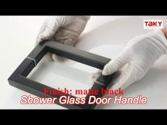 modern 8 inches 200mm h shower door handle for glass door in ss304 polish finish