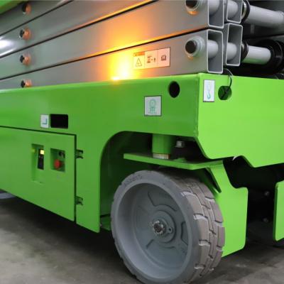 China 2 Front-wheel Steering Scissor Lift Platform Height 8.1M 24V DC MEWP for sale