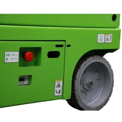 China 2 Front-wheel Steering Scissor Lift Platform Height 8.1M 24V DC MEWP for sale