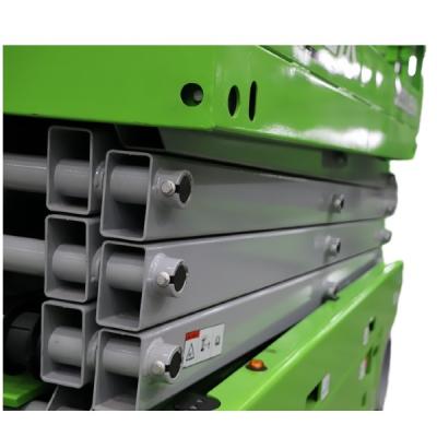 China 2 Front-wheel Steering Scissor Lift Platform Height 8.1M 24V DC MEWP for sale
