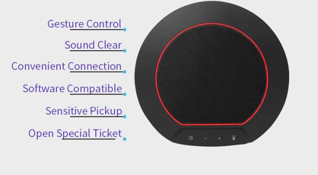 SQ-M5W conference microphone 5 meters long distance pickup, 360 degree high coverage, full duplex echo cancellation