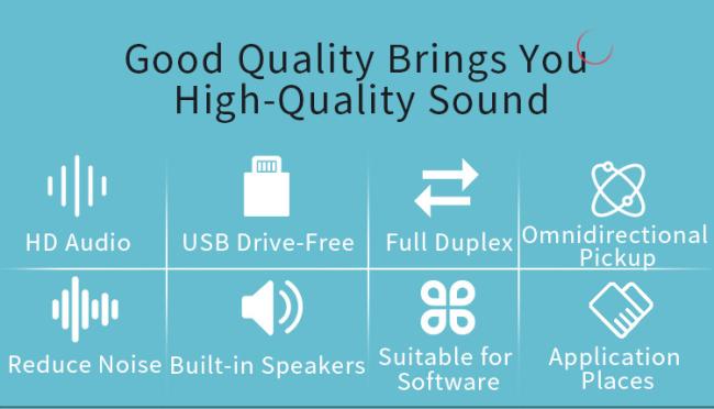 SQ-M13U 2.4G wireless omnidirectional conference microphone, 360-degree pickup, high-definition audio, and noise reduction