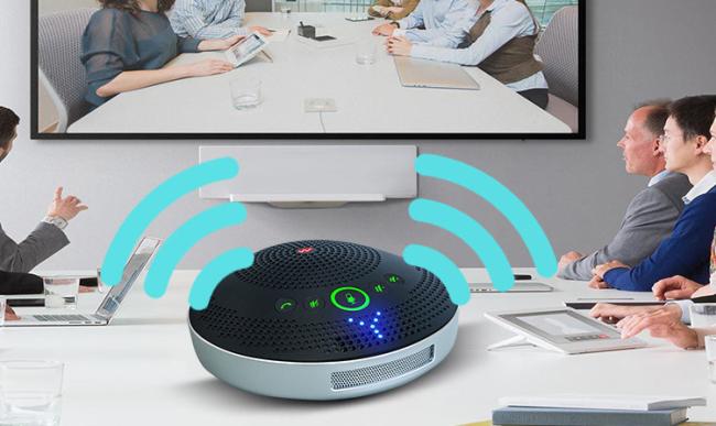 SQ-M13U 2.4G wireless omnidirectional conference microphone, 360-degree pickup, high-definition audio, and noise reduction