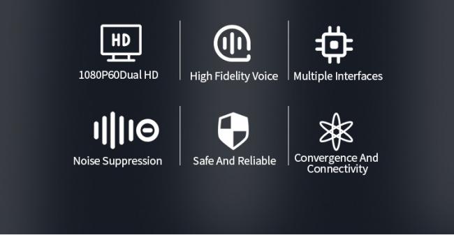 SQ-H801E High-definition conference video terminal 1080p60 dual-channel high-definition video, multi-interface