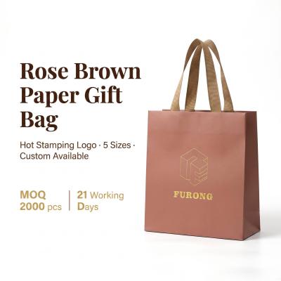 China Luxury Recyclable Art Paper Packaging Bags Custom Logo Printed Jewelry Kraft Paper Bag for sale