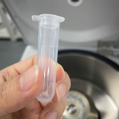 China High Speed Blood Collection Tube 5ml PP Test Tube with Round Bottom and Cap Max RCF 50000xg for sale