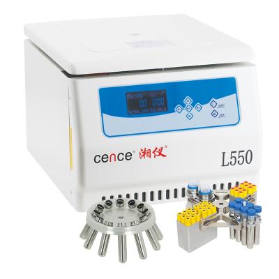 중국 L550 저속 원심분리기 5500r/min 4x500ml 혈액 분리용 판매용