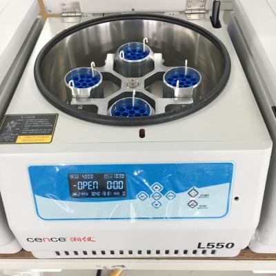 China L550 Cence Laboratory Centrifuge Machine 5310xg Max RCF 4x500ml Capacity Low Noise <65dB(A) Tabletop Low Speed Centrifuge for sale