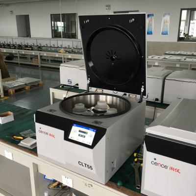 China CLT55 4x750ml Swing Bucket Centrifuge with 5951xg Max RCF Low Noise Level and Metal Construction for sale