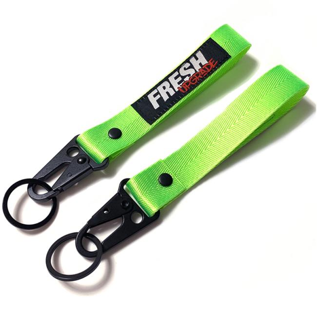 Nylon lanyard with metal hook accessory