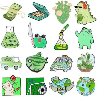 China Hat Collar Clothes Badge logo Custom Metal Pins Badge Cartoon Animal Character Lapel Pin Enamel Pin for sale