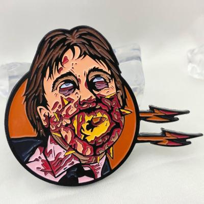 China custom metal crafts wholesale anime logo glitter pins badge metal lapel soft hard enamel pins for sale